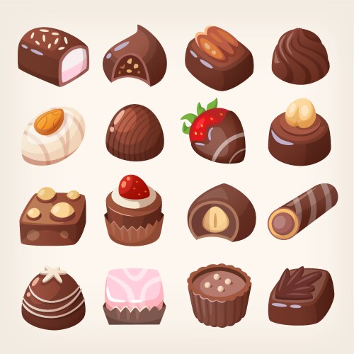 Strawberry desserts Royalty Free Vector Image - VectorStock