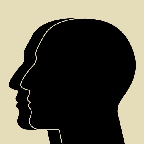 Two Face Silhouettes Vector Images (over 2,300)