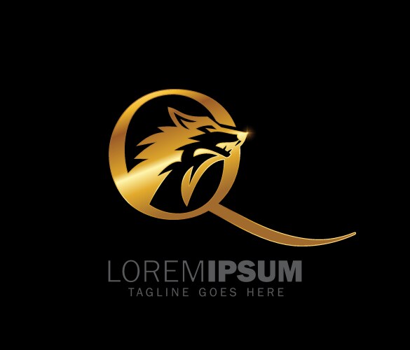 Golden monogram logo initial letters bl Royalty Free Vector