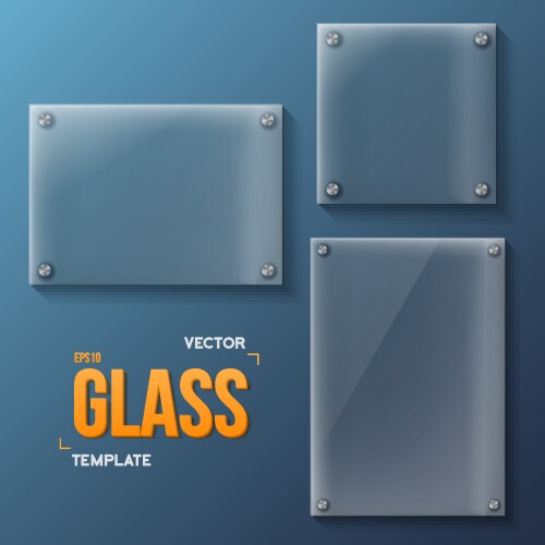 Realistic glass holder with leaflet Royalty Free Vector