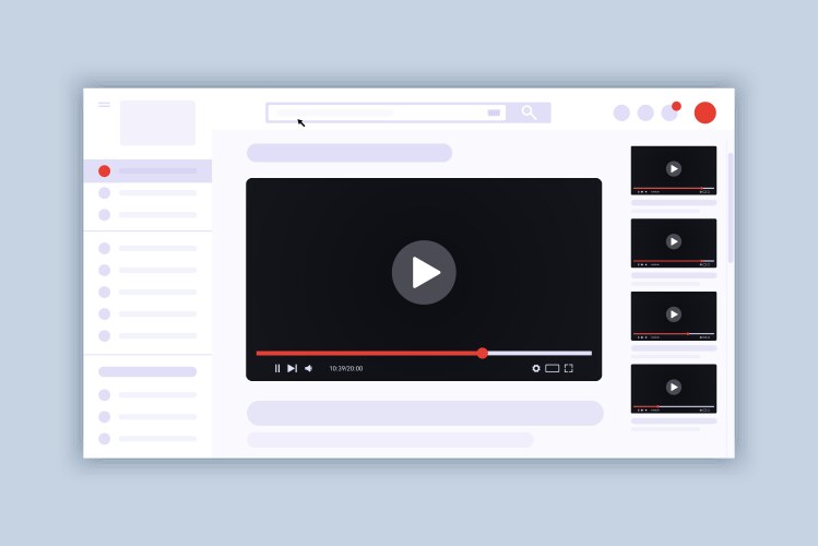 Chat application web page design template modern Vector Image