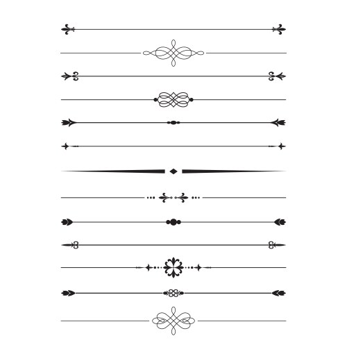 Calligraphy Filigree Divider Vector Images (over 5,400)