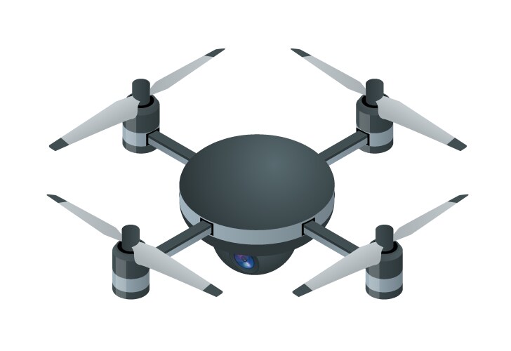 Isometric drone Royalty Free Vector Image - VectorStock