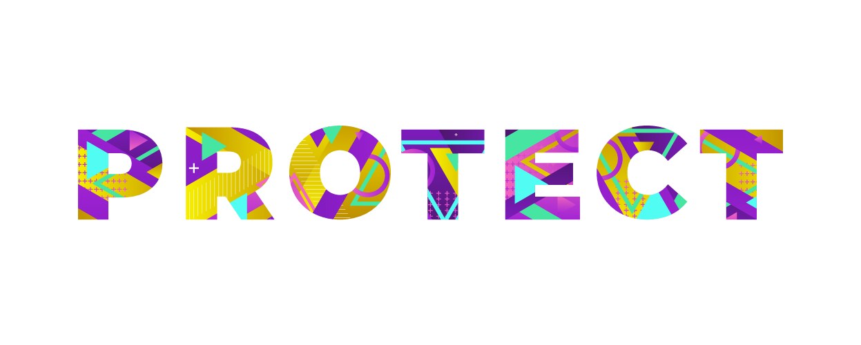 Protect concept word art Royalty Free Vector Image
