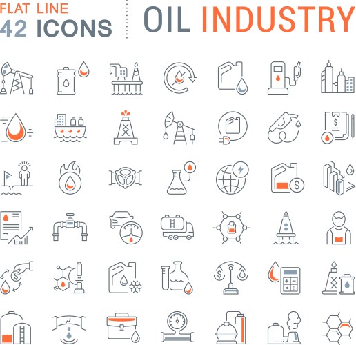 Big industry icon set Royalty Free Vector Image