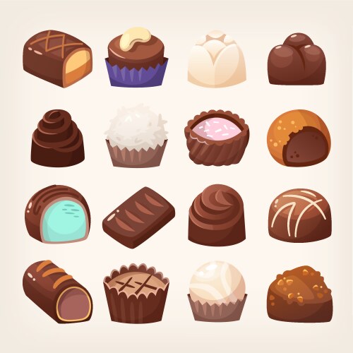 Chocolate candies Royalty Free Vector Image - VectorStock