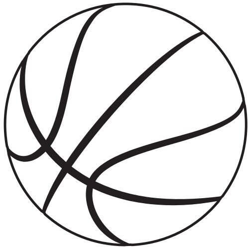 Basketball ball hand drawing Royalty Free Vector Image