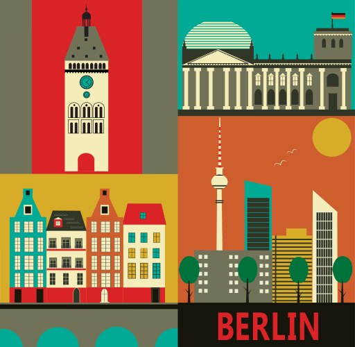 Berlin city Royalty Free Vector Image - VectorStock
