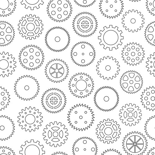 Seamless gear wheels pattern Royalty Free Vector Image