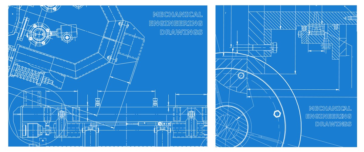 Engineering set cover flyer banner background Vector Image