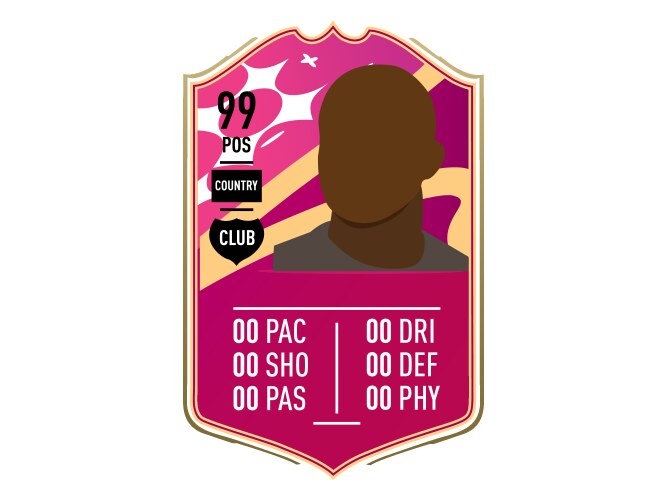 Fut card- fifa ultimate team custom card Vector Image