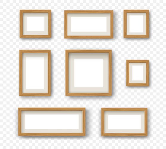 Set frame for photos or paintings on wall Vector Image