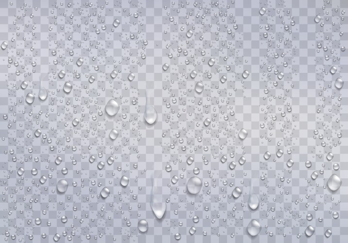Realistic water droplets on the transparent window