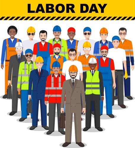 Professional workers labor day cartoons Royalty Free Vector