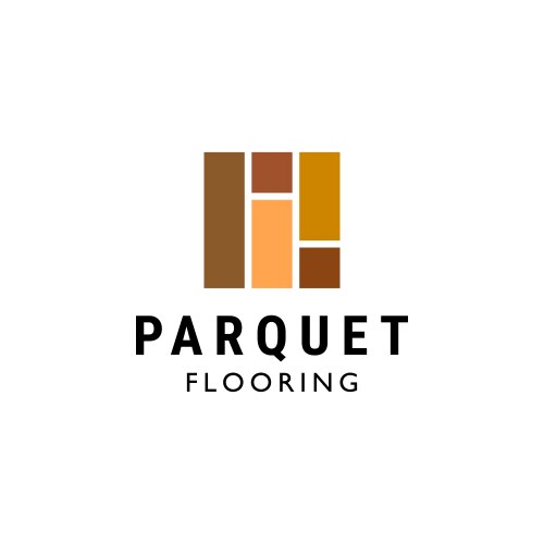 Parquet wood floor logo Royalty Free Vector Image