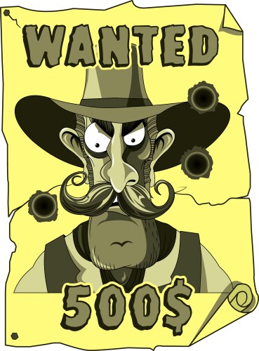 Cartoon Wanted Poster Vector Images (over 890)