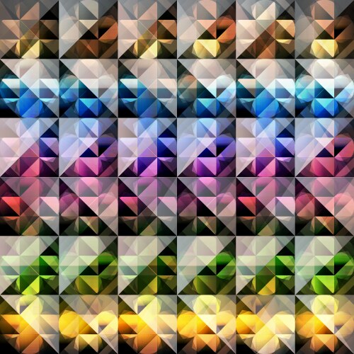 Blue color triangle pattern with grunge effect Vector Image