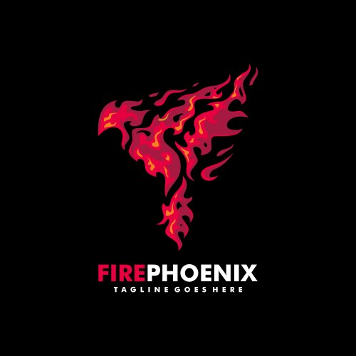 Phoenix fire bird Royalty Free Vector Image - VectorStock