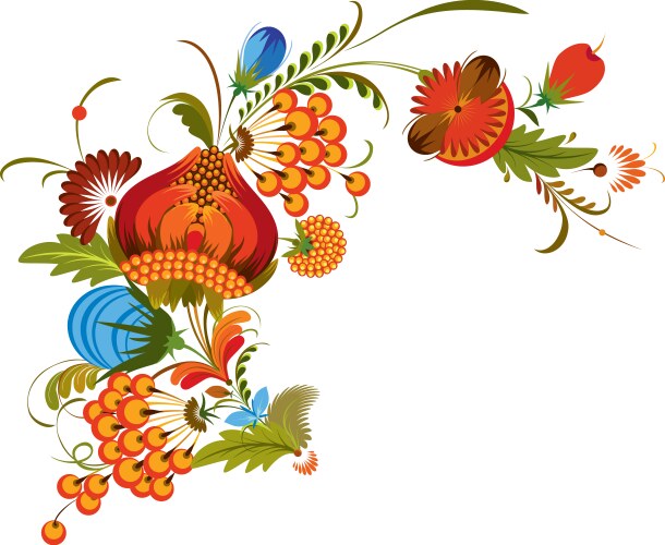 Flowers clip art cartoon Royalty Free Vector Image