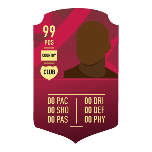 Fut card- fifa ultimate team custom card Vector Image