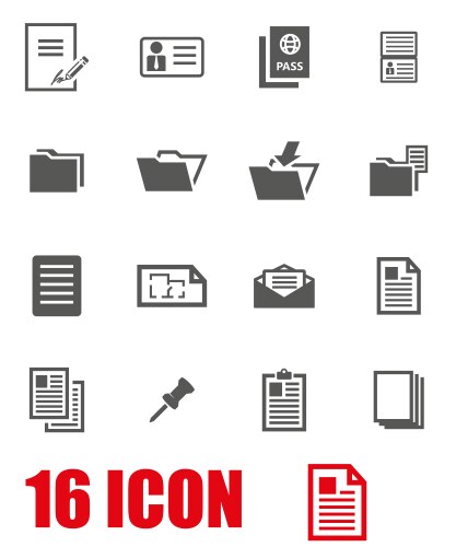 Document office icons Royalty Free Vector Image