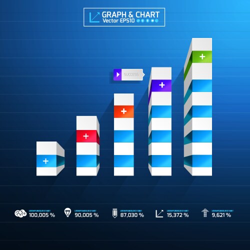 Infographic arrow diagram chart Royalty Free Vector Image