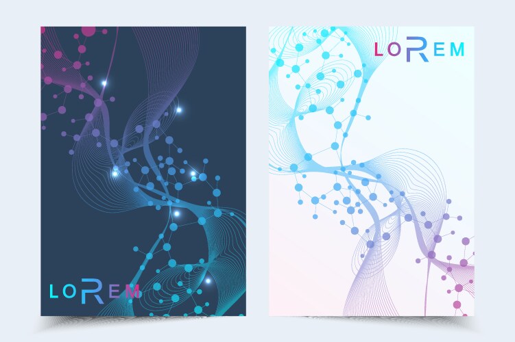 Scientific brochure design template flyer Vector Image