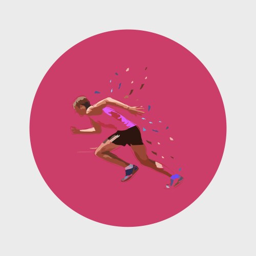 Run sprint running man logo design Royalty Free Vector Image