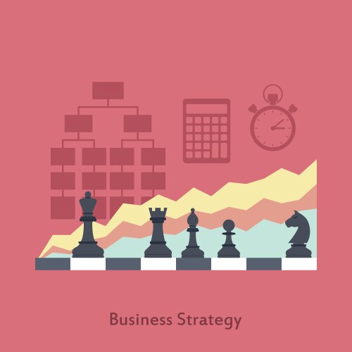 Strategy concept Royalty Free Vector Image - VectorStock