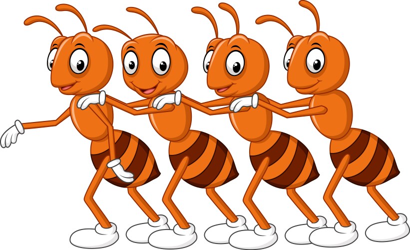 With an anthill and ants Royalty Free Vector Image
