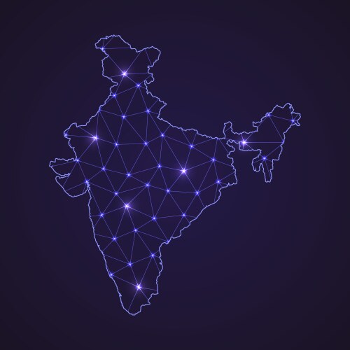 India Map Connecting Vector Images (over 270)