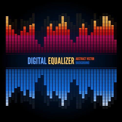 Music waves background colored equalizer shapes Vector Image