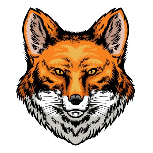 Simple fox Royalty Free Vector Image - VectorStock