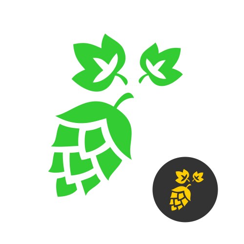 Hop brew brewery logo colorful Royalty Free Vector Image