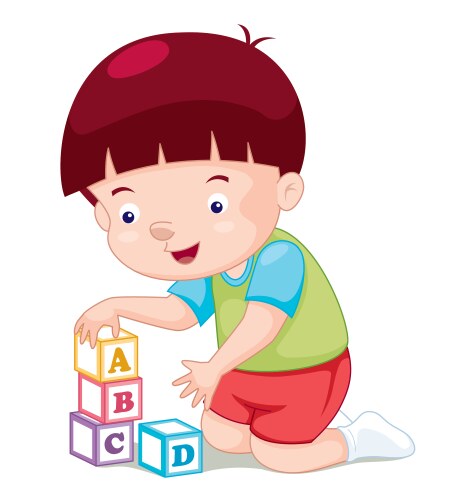 Kid Playing Blocks Vector Images (over 11,000)