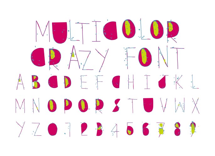 Crazy Fonts Vector Images (over 1,400)