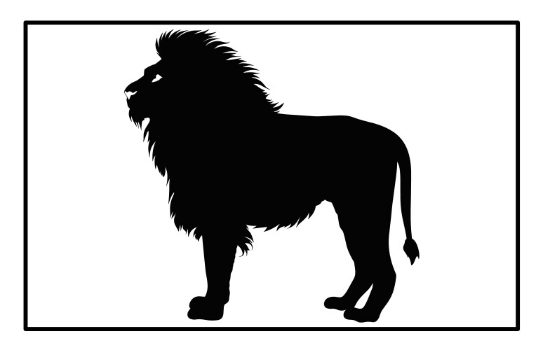 Asiatic lion animal Royalty Free Vector Image - VectorStock
