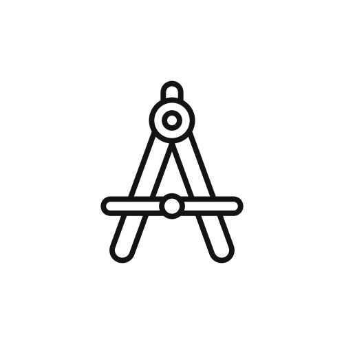 Technical drafting tool icon for architectural Vector Image