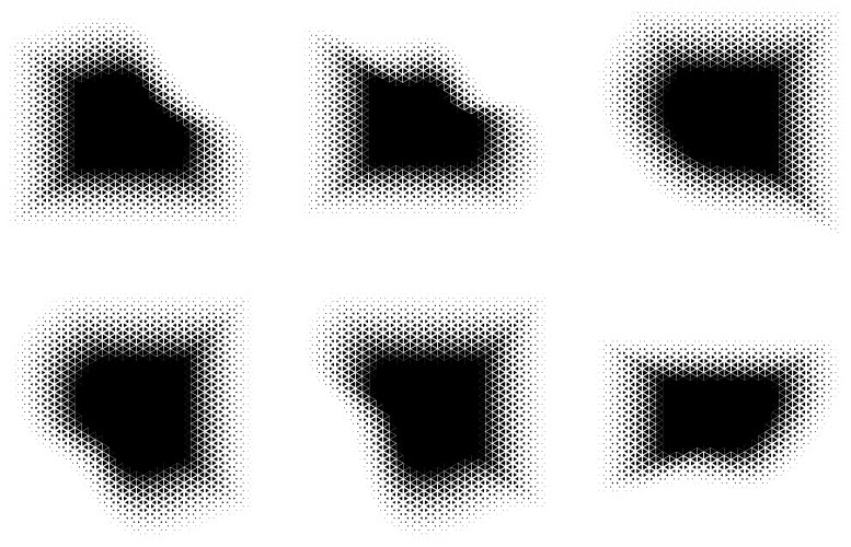 Halftone triangle pattern reprographic technique Vector Image