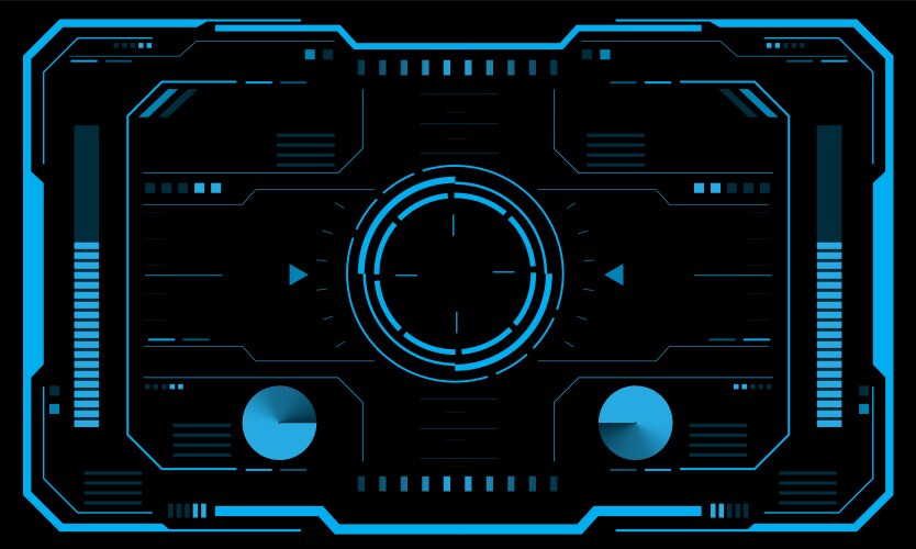 Hud sci-fi interface screen blue view design Vector Image