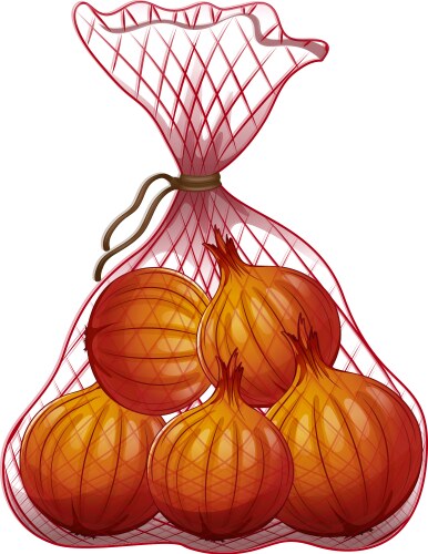 Fresh lemon in net bag Royalty Free Vector Image