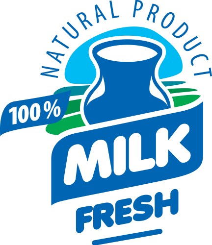 Milk packaging design Royalty Free Vector Image