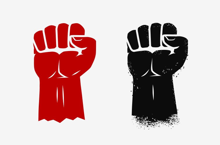 Fist independence symbol Royalty Free Vector Image