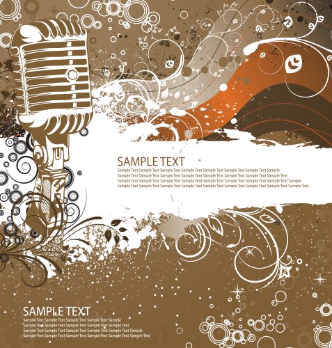 Retro splatter music background Royalty Free Vector Image