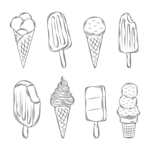 Icecream Outline Vector Images (over 5,200)