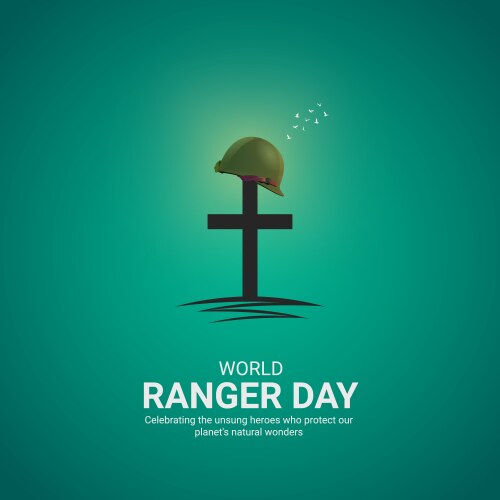 World ranger day creative ads design ranger day Vector Image