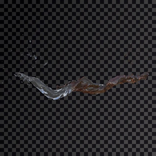 Water spill puddle on a isolated transparent Vector Image