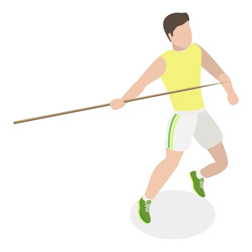 Man Throwing Javelin Vector Images Over 300