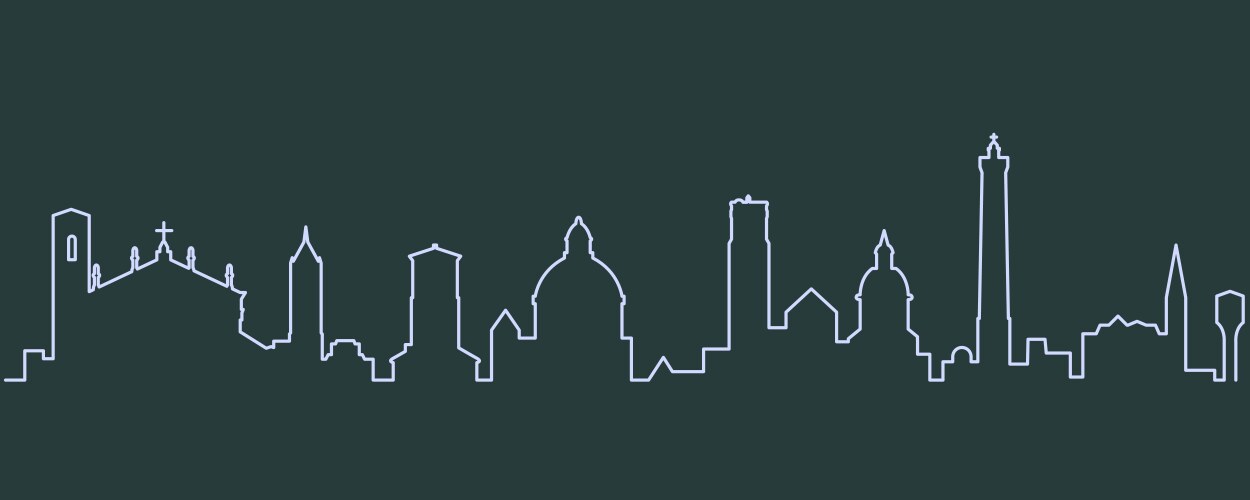 Winterthur dark line simple minimalist skyline Vector Image