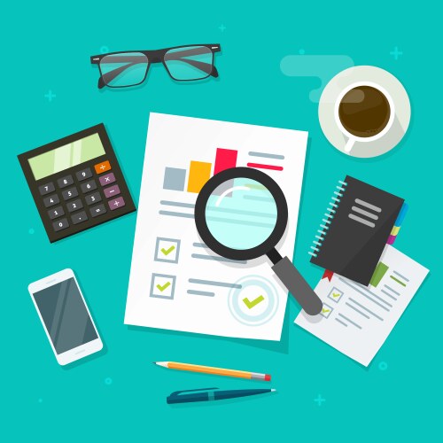 Report documents research Royalty Free Vector Image